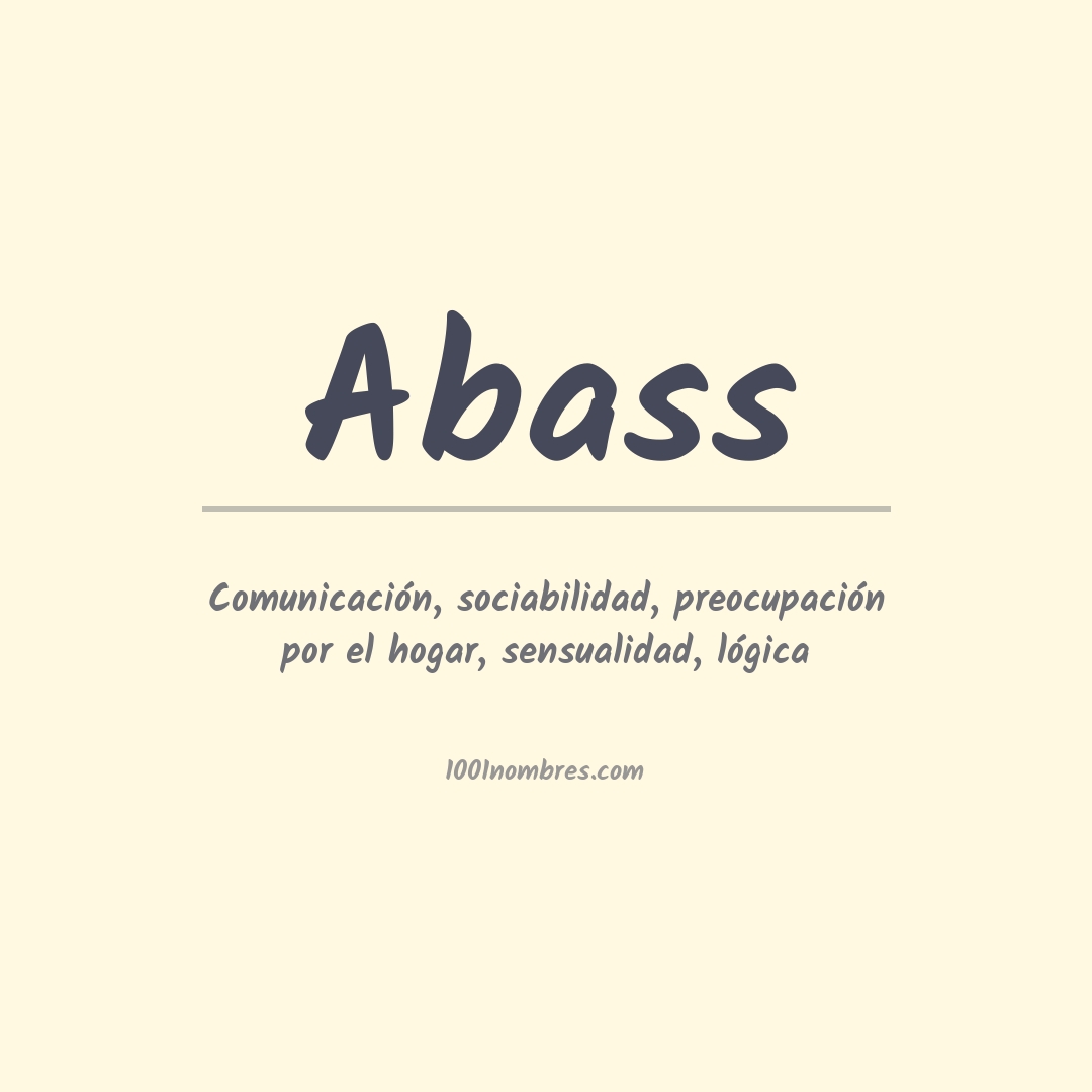 Significado del nombre Abass