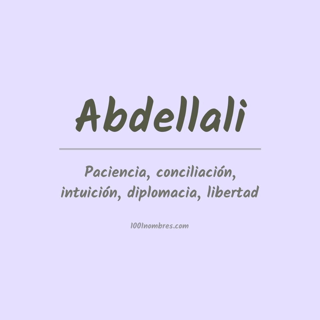 Significado del nombre Abdellali