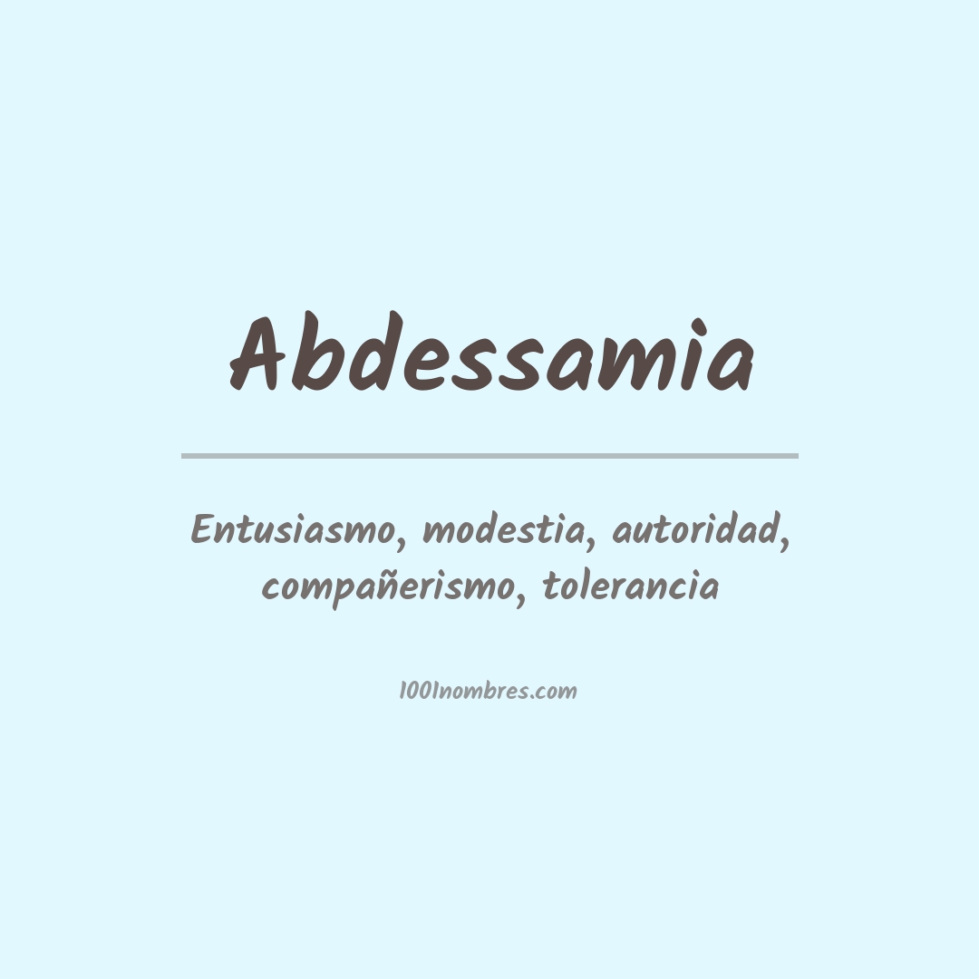Significado del nombre Abdessamia