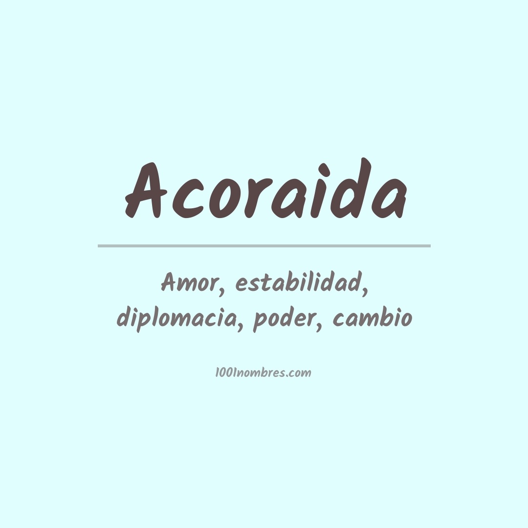Significado del nombre Acoraida