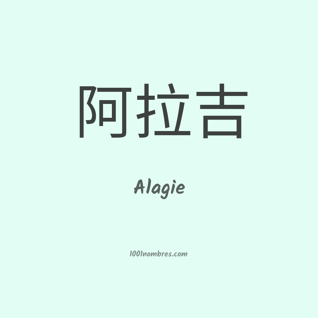 Significado del nombre Alagie