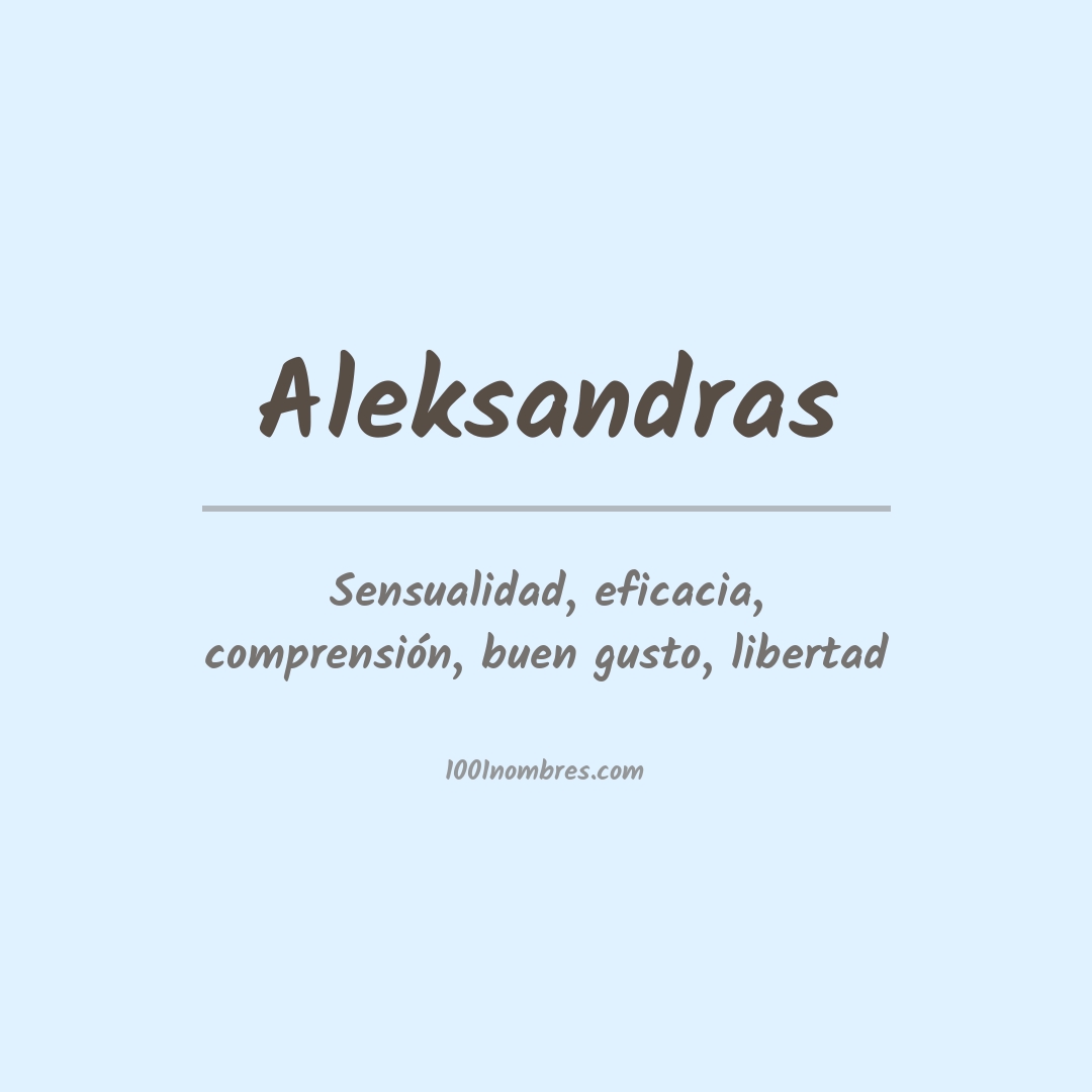 Significado del nombre Aleksandras