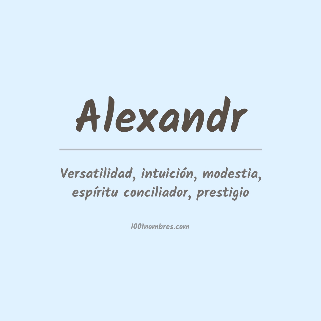 Significado del nombre Alexandr