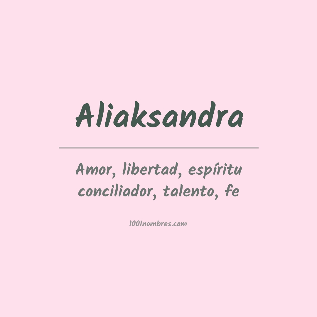 Significado del nombre Aliaksandra
