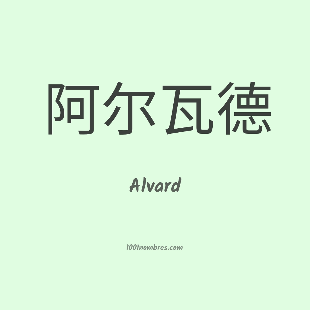 Significado del nombre Alvard