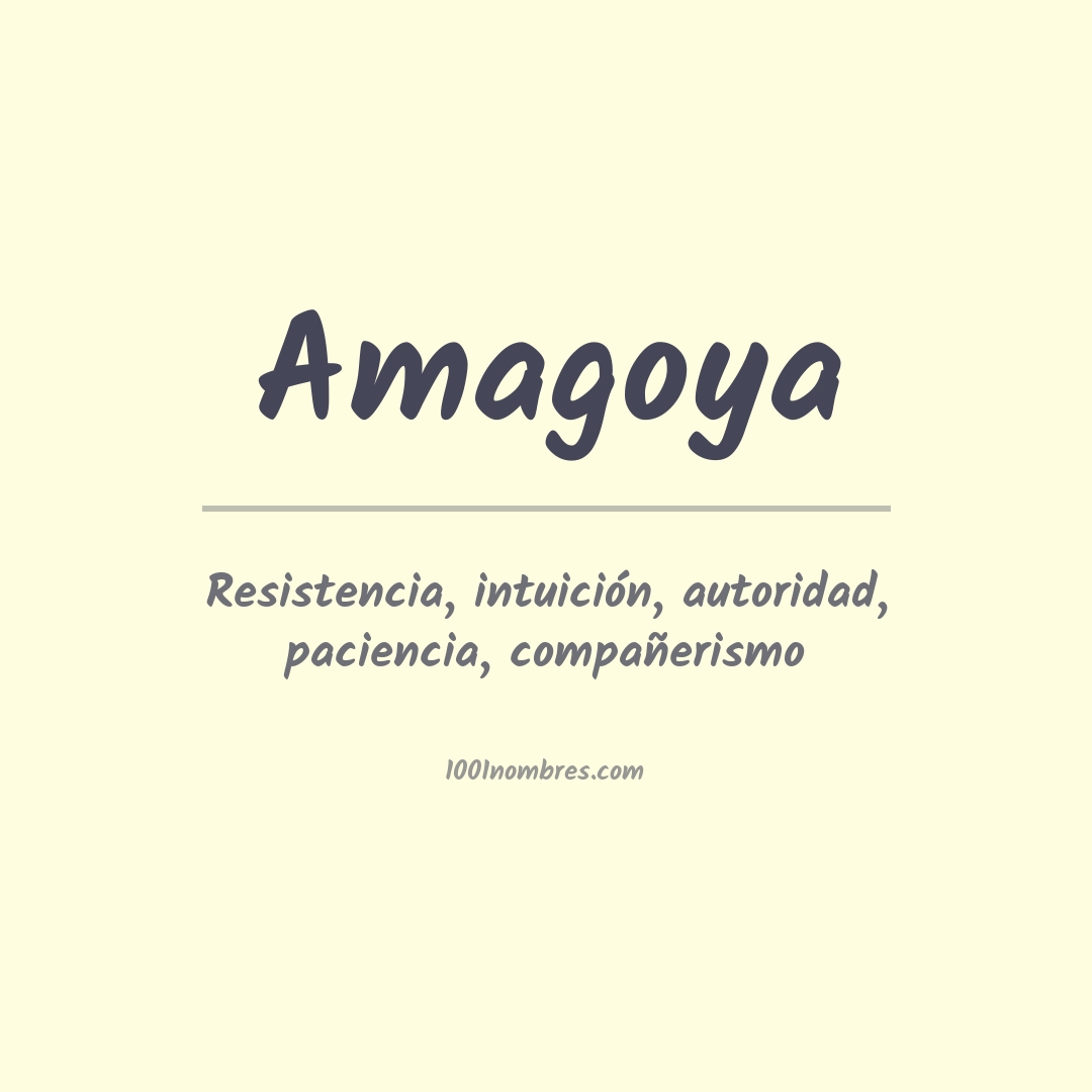 Significado del nombre Amagoya