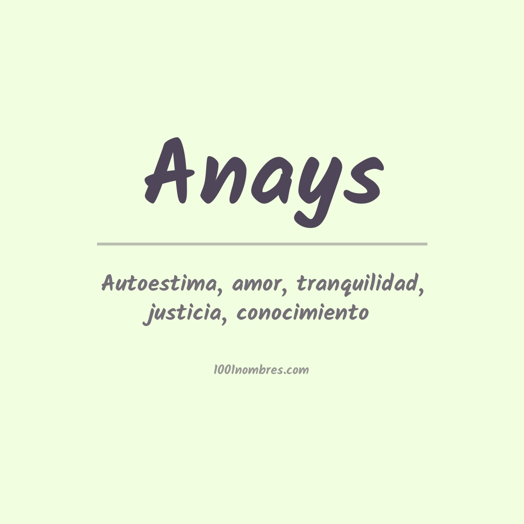 Significado del nombre Anays