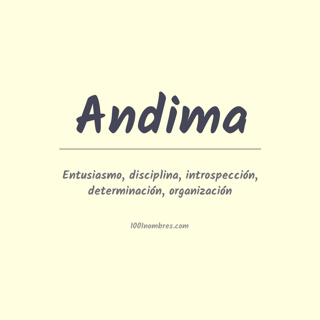 Significado del nombre Andima