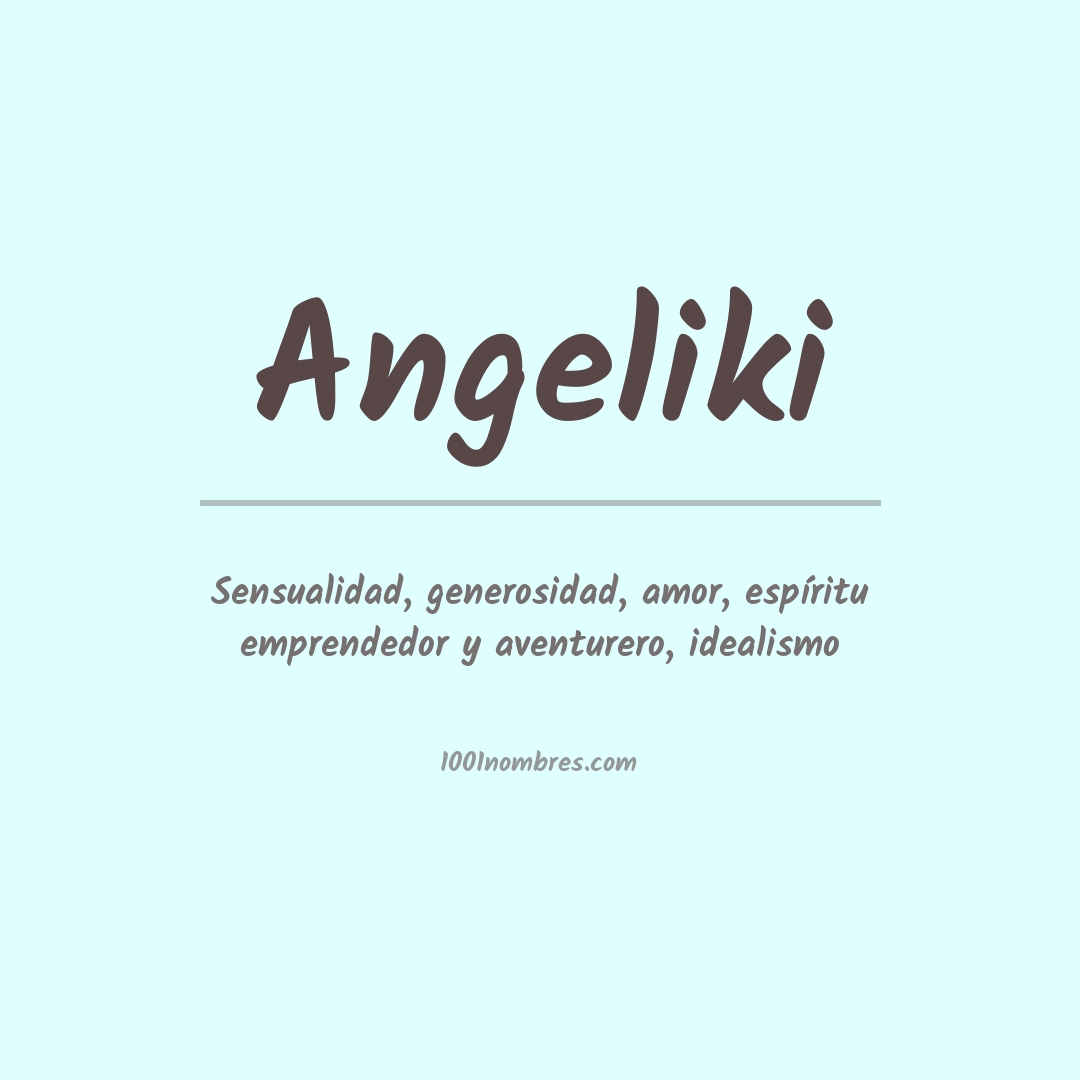 Significado del nombre Angeliki