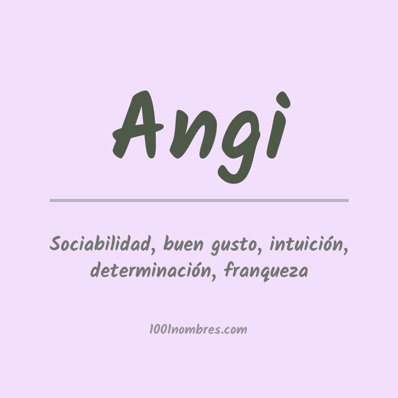Significado del nombre Angi