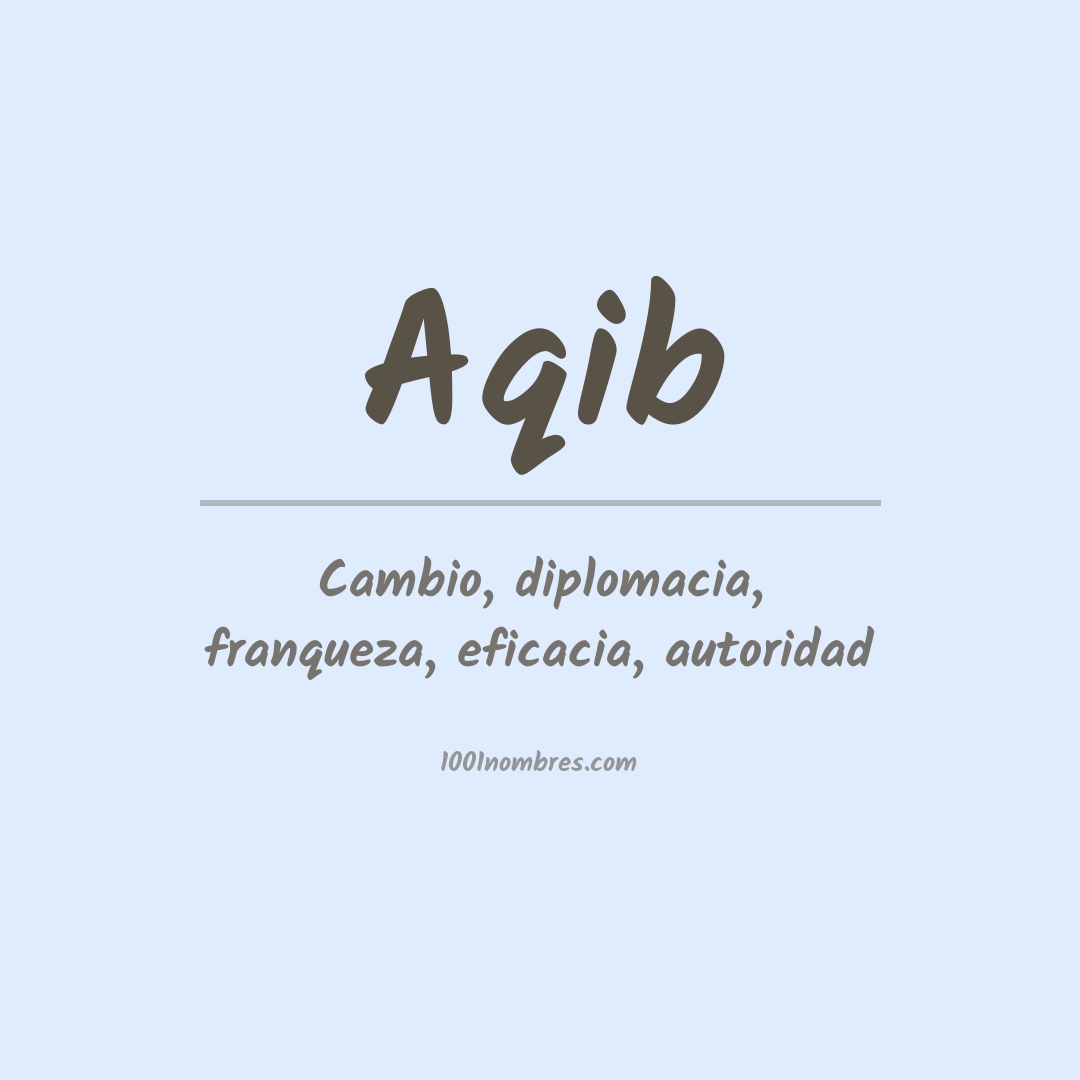 Significado del nombre Aqib