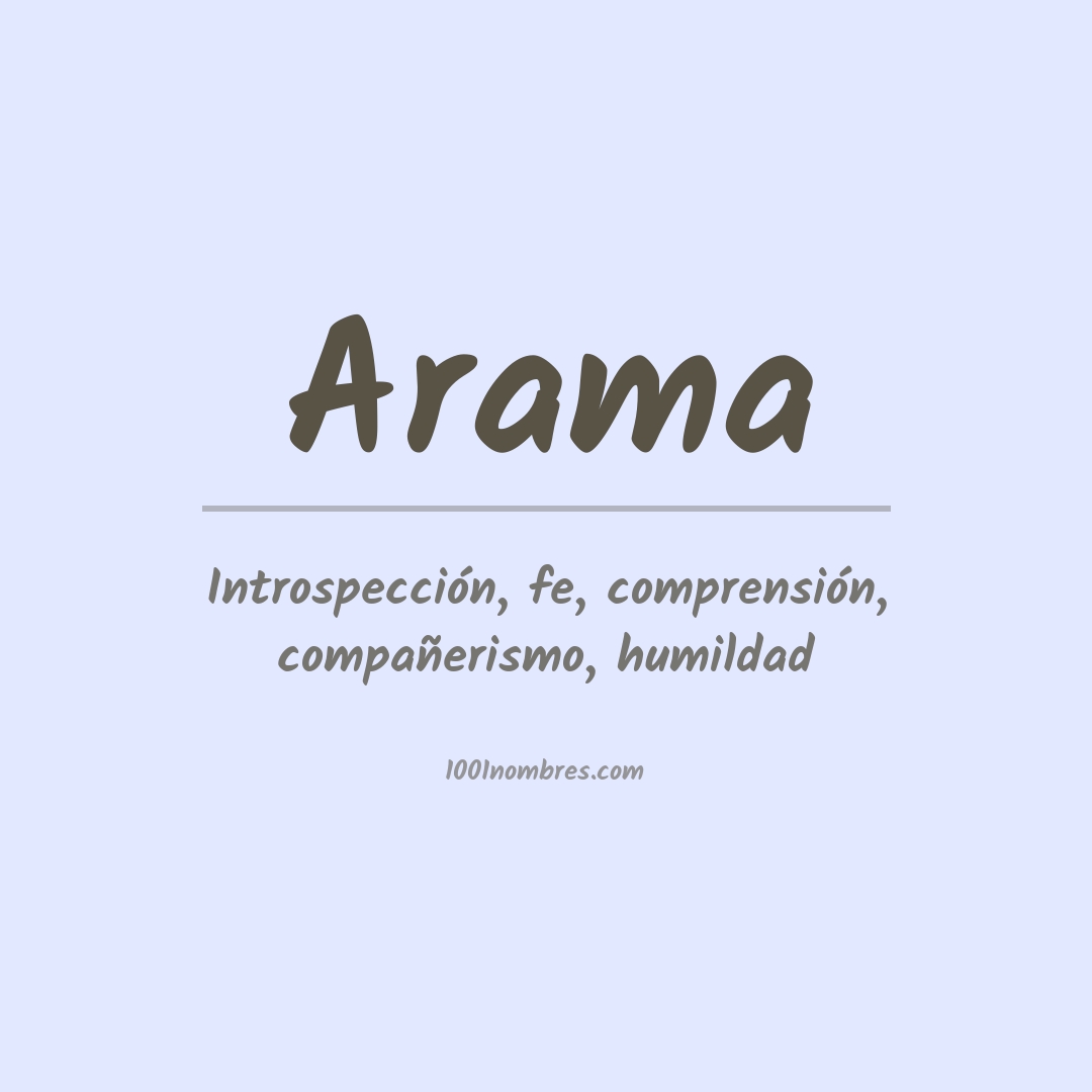 Significado del nombre Arama