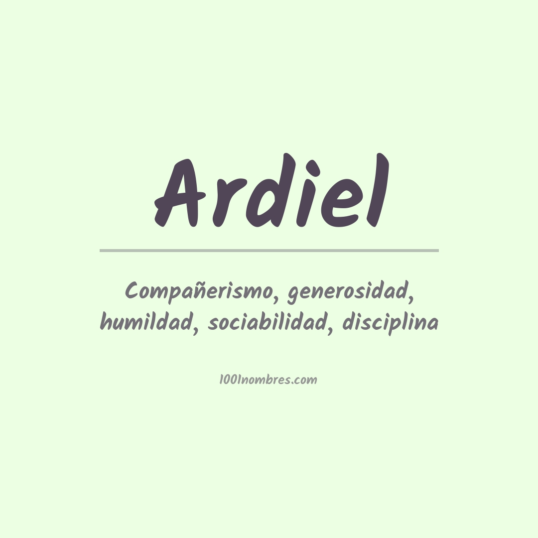 Significado del nombre Ardiel