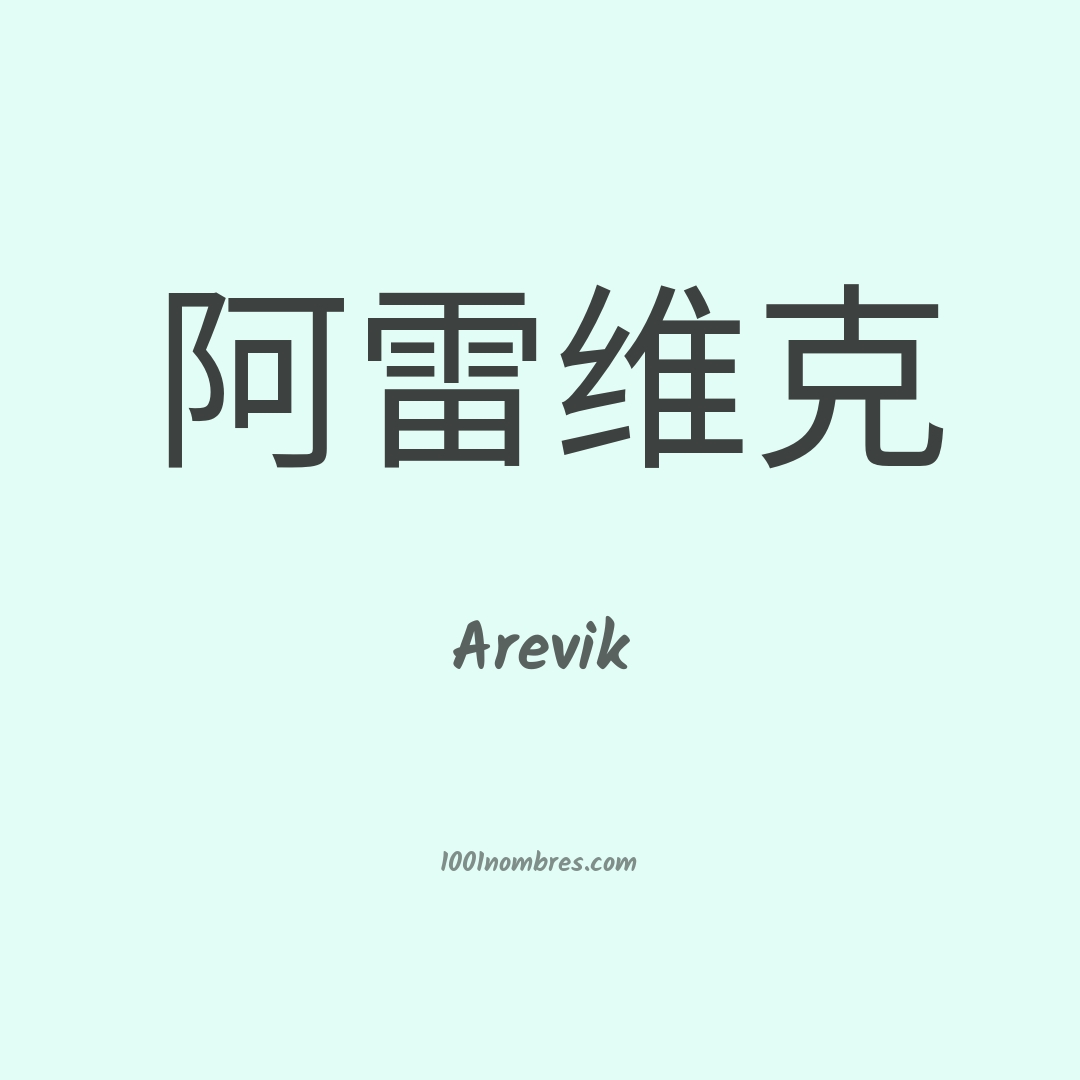 Significado del nombre Arevik
