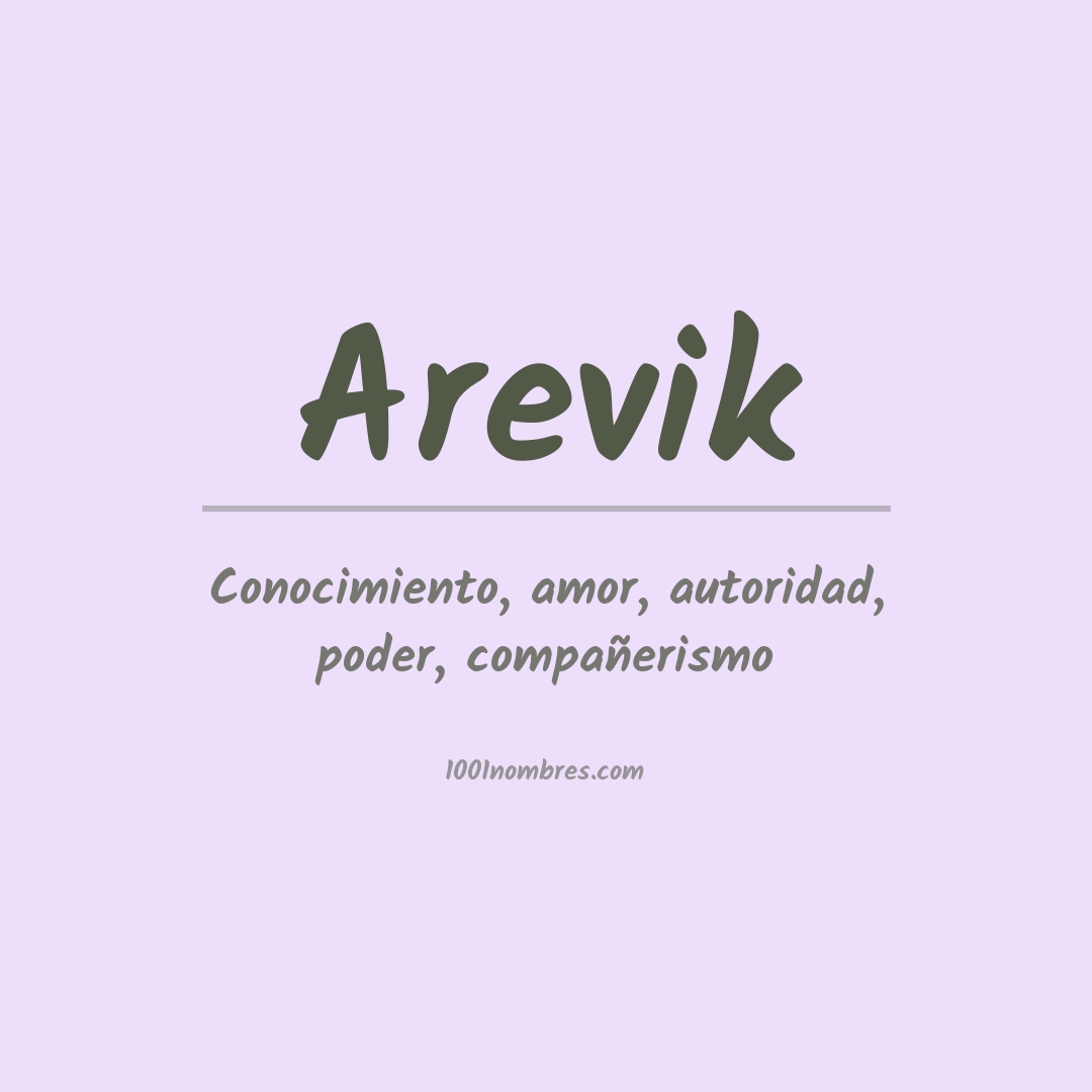 Significado del nombre Arevik