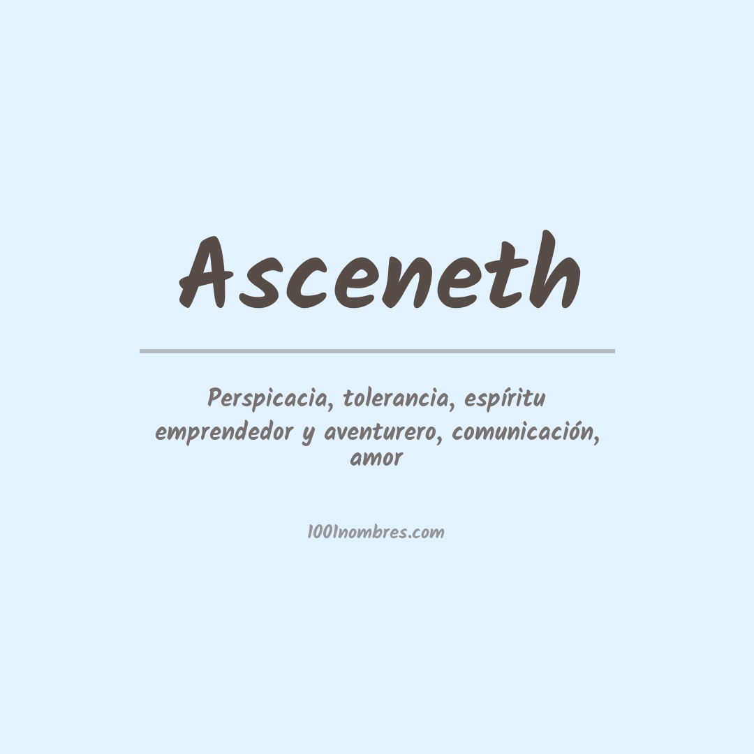 Significado del nombre Asceneth