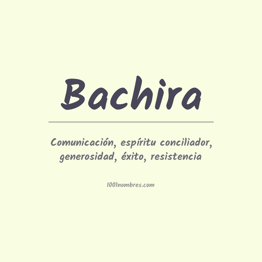 Significado del nombre Bachira