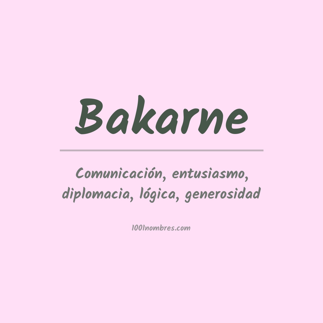 Significado del nombre Bakarne