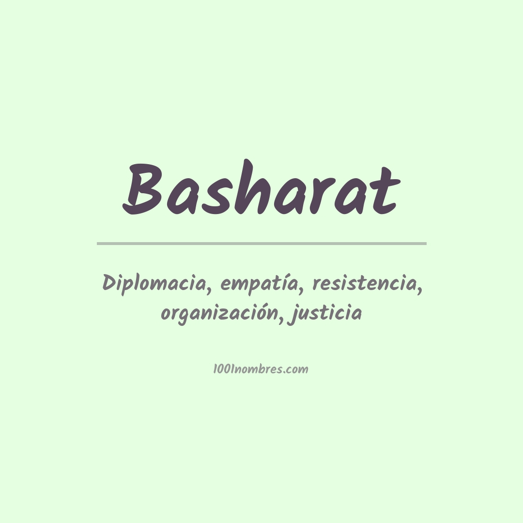 Significado del nombre Basharat
