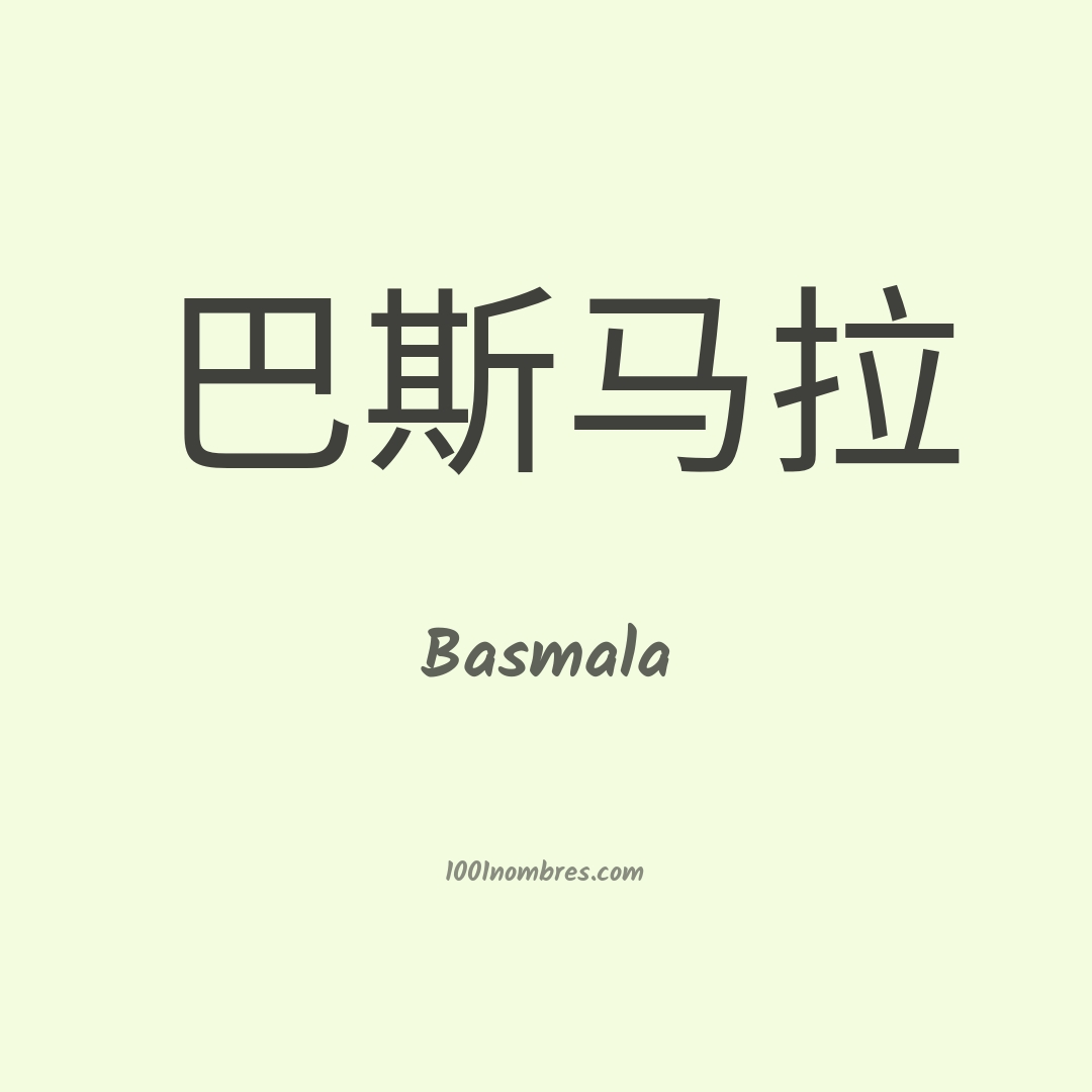 Significado del nombre Basmala