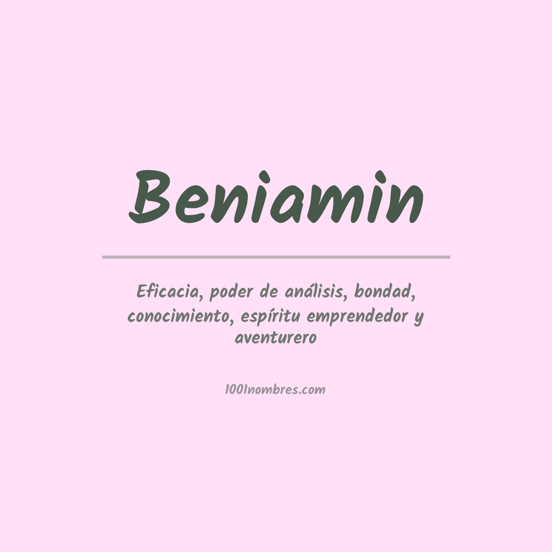 Significado del nombre Beniamin
