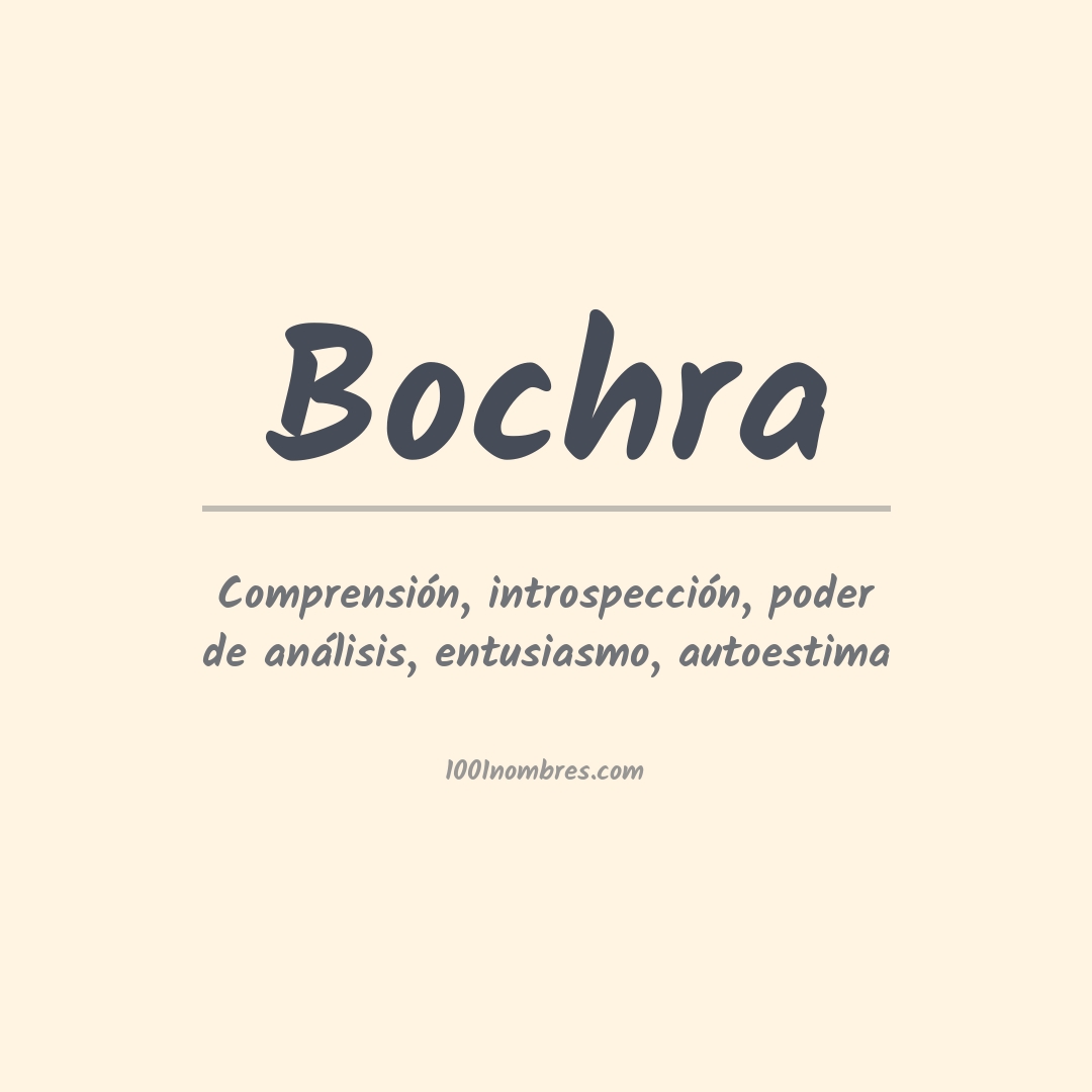 Significado del nombre Bochra