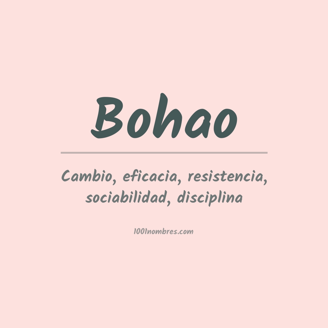 Significado del nombre Bohao
