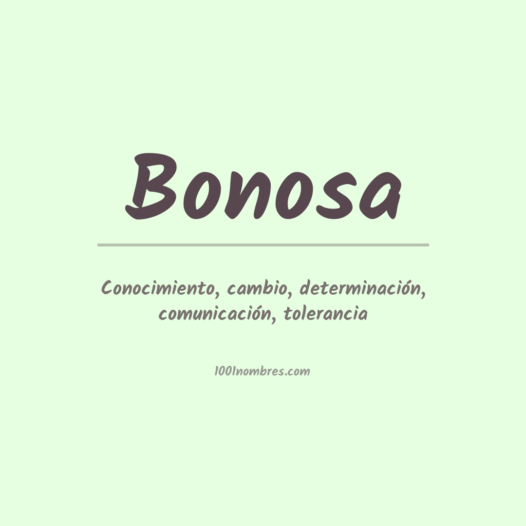 Significado del nombre Bonosa
