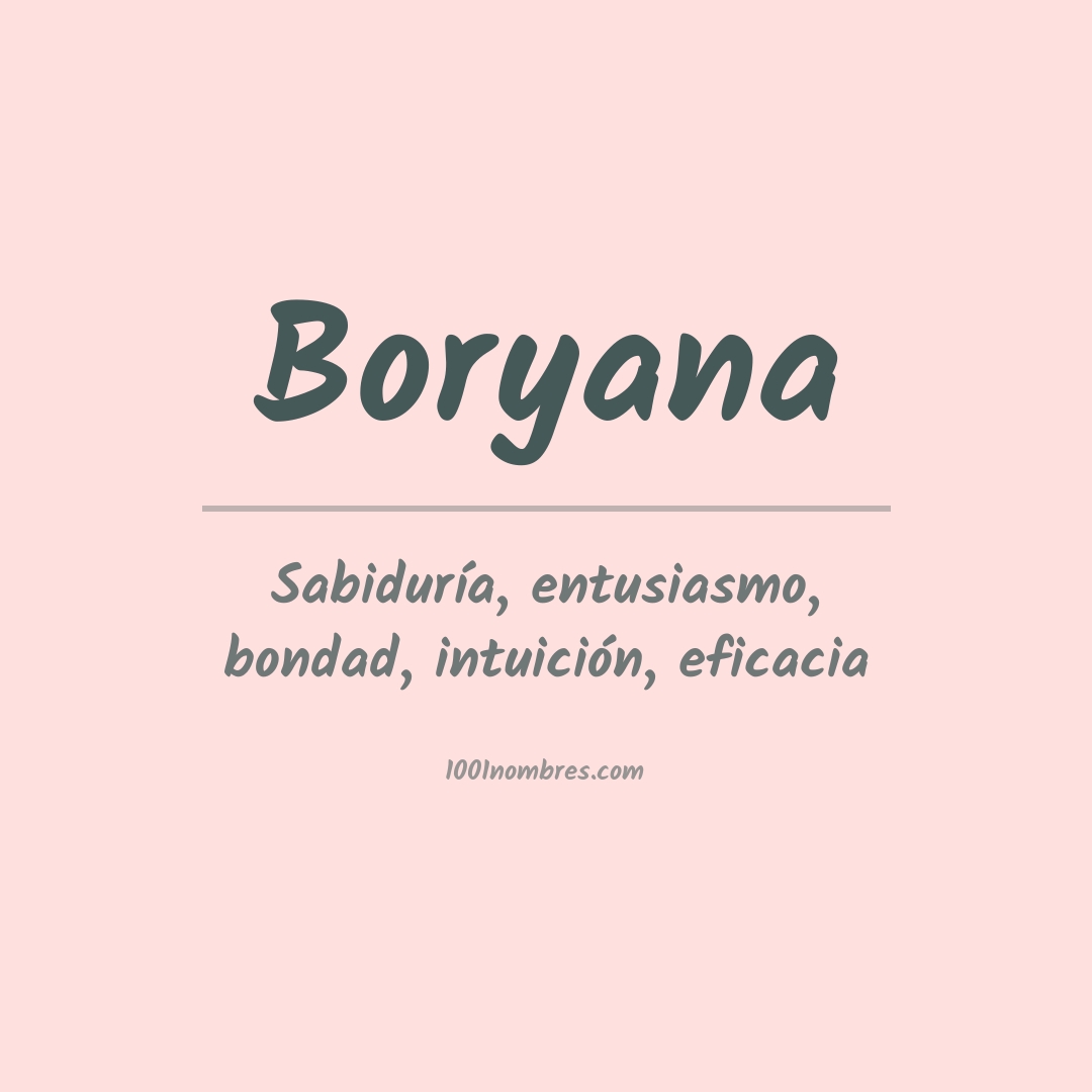 Significado del nombre Boryana