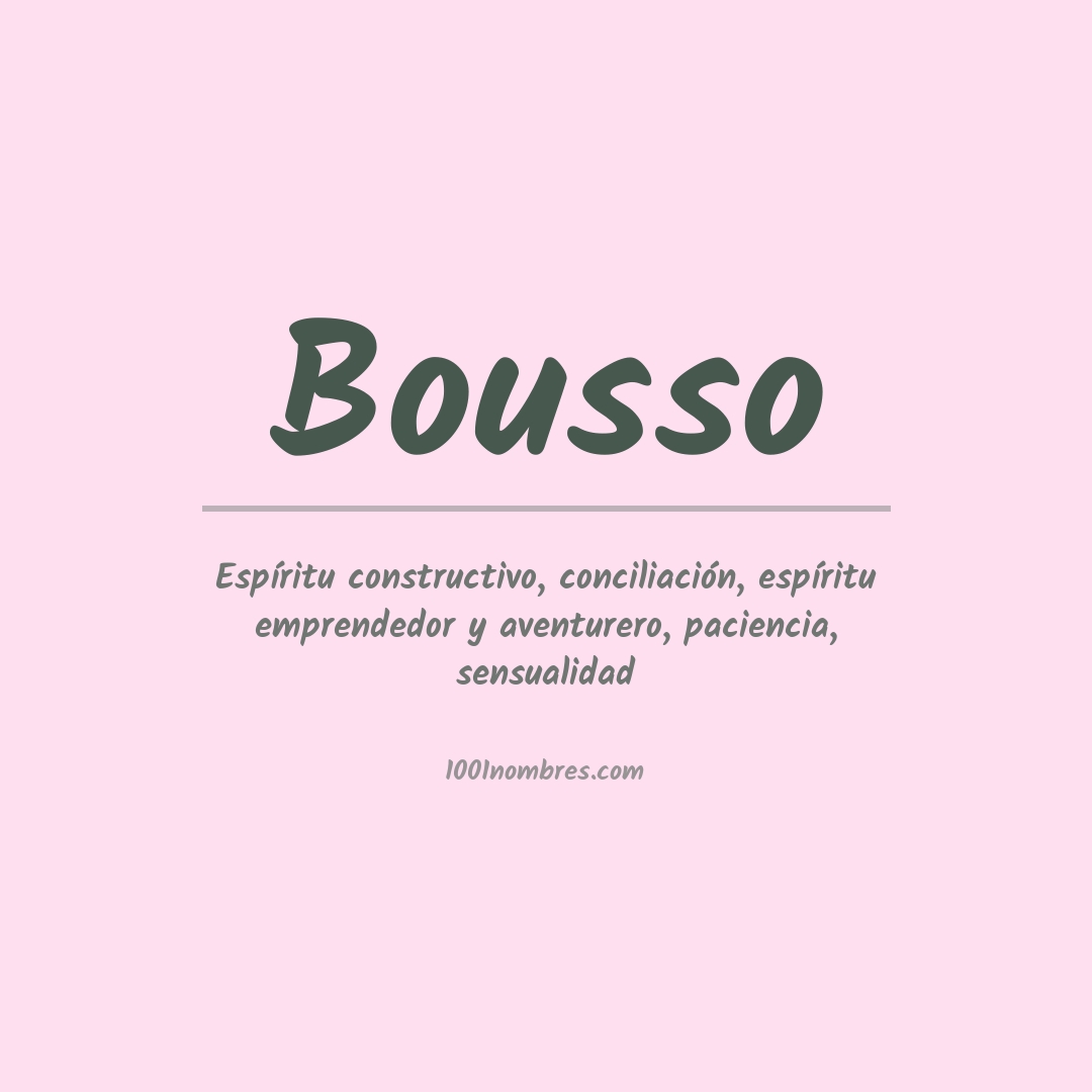 Significado del nombre Bousso