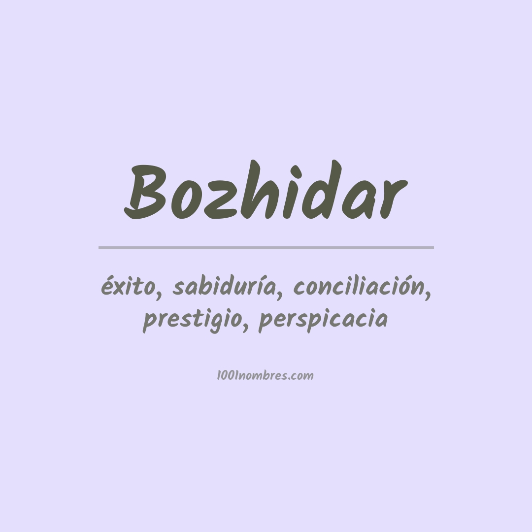 Significado del nombre Bozhidar