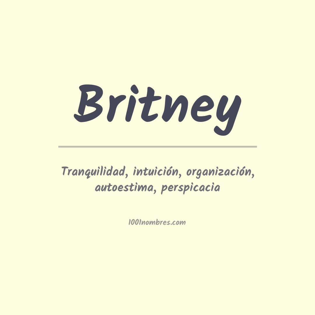 Significado del nombre Britney