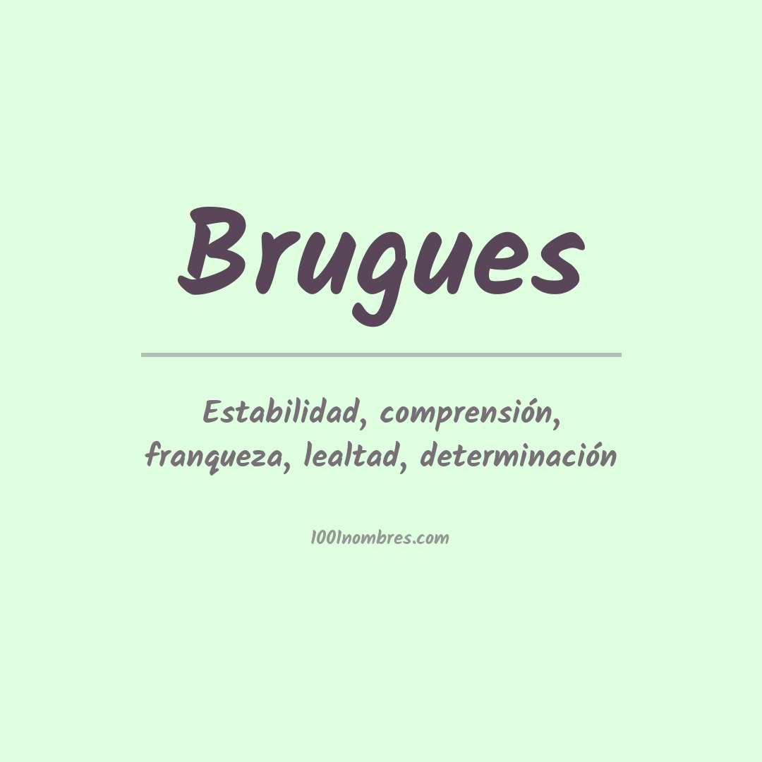 Significado del nombre Brugues
