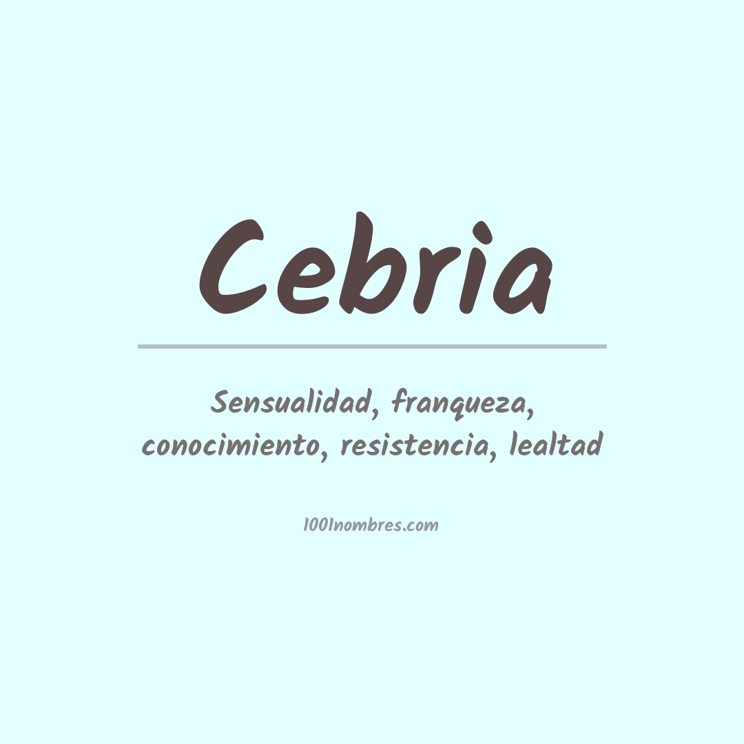Significado del nombre Cebria