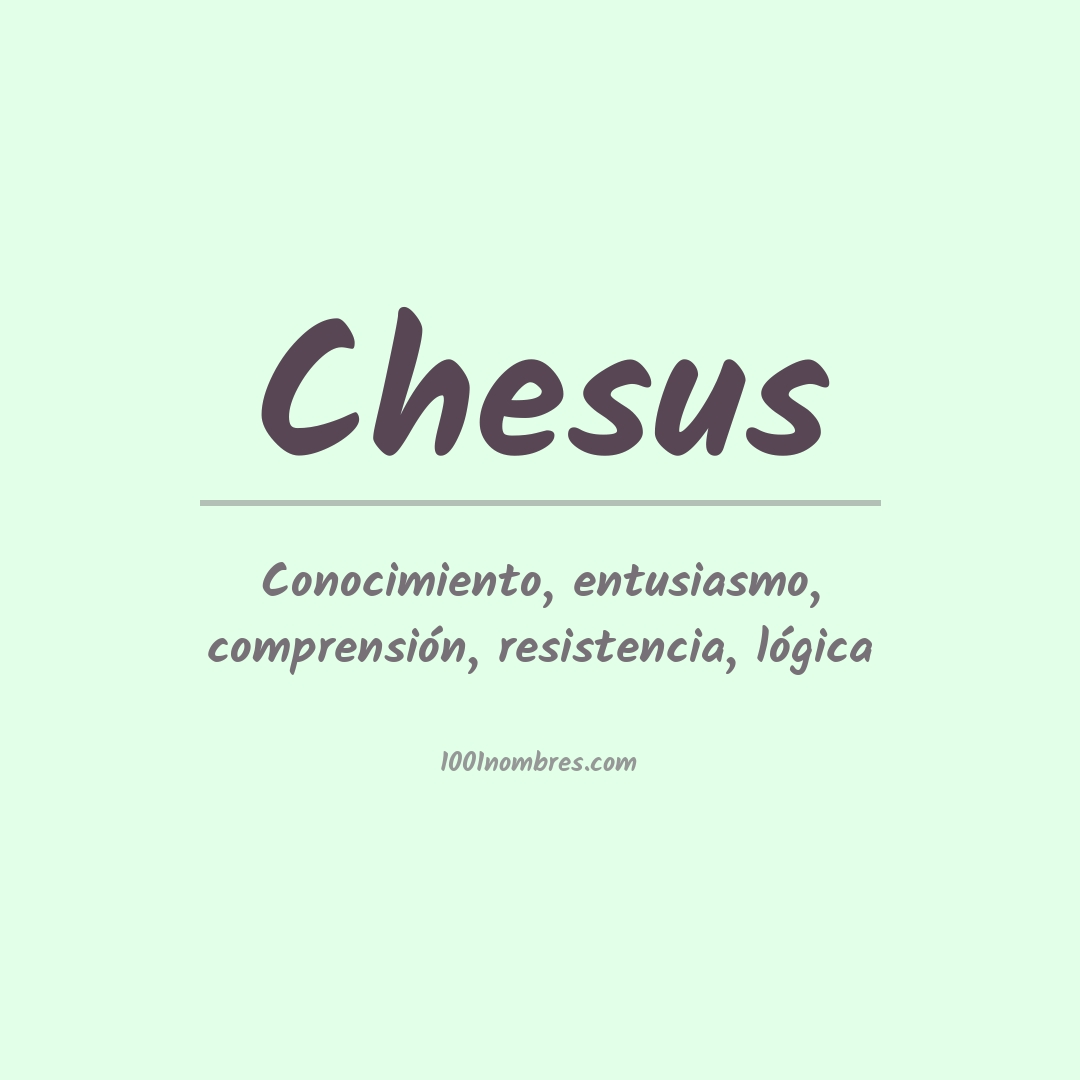 Significado del nombre Chesus