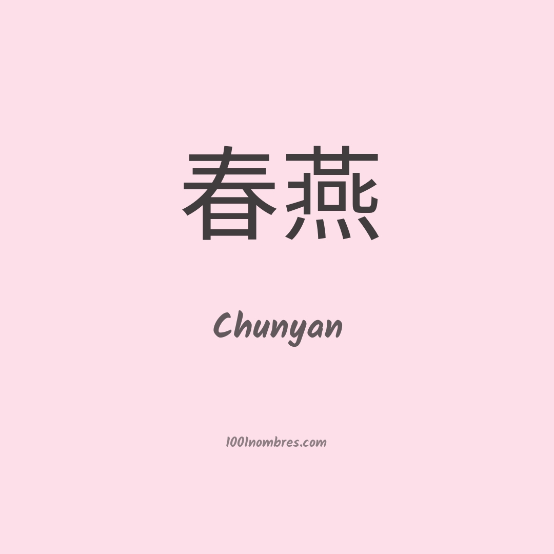 Significado del nombre Chunyan