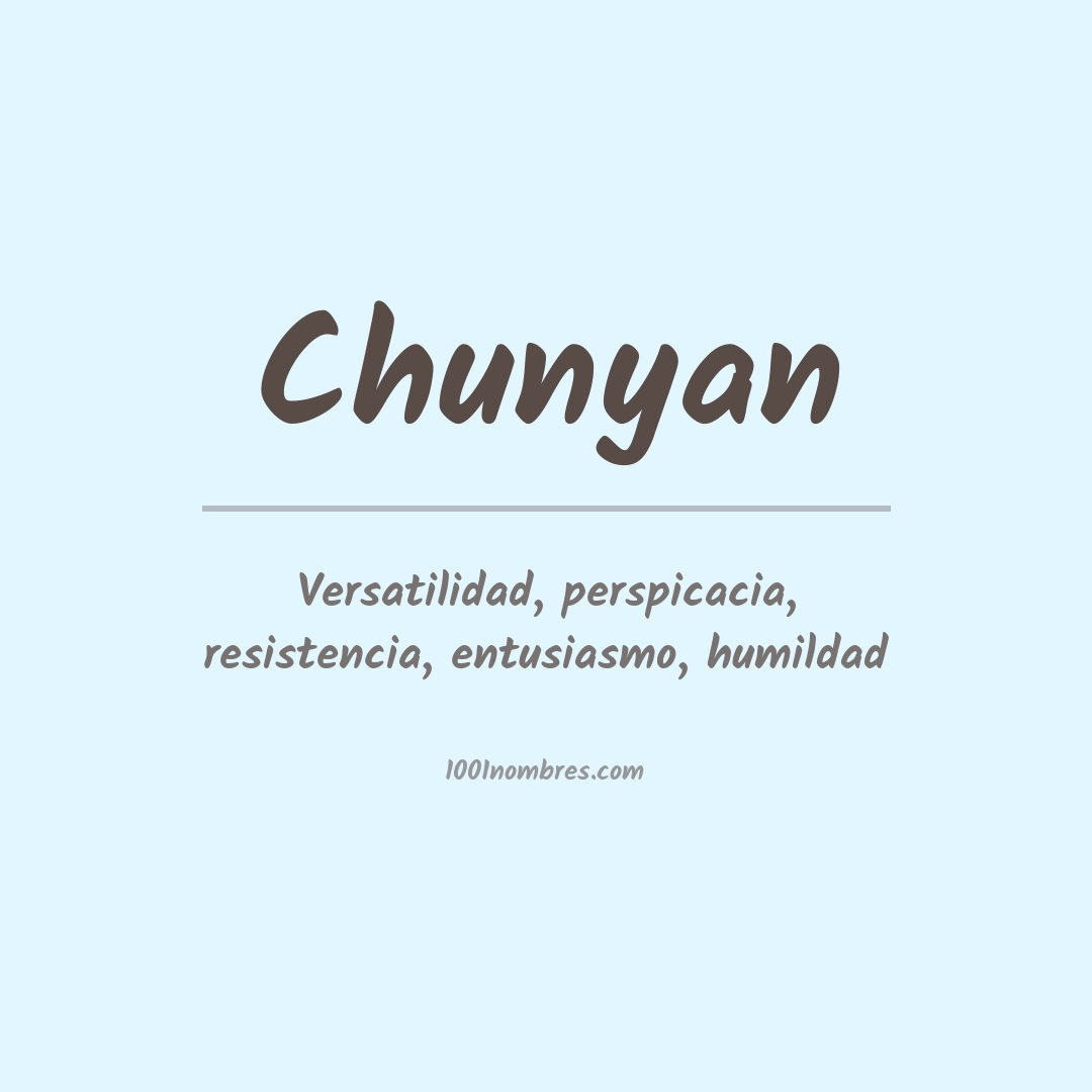 Significado del nombre Chunyan