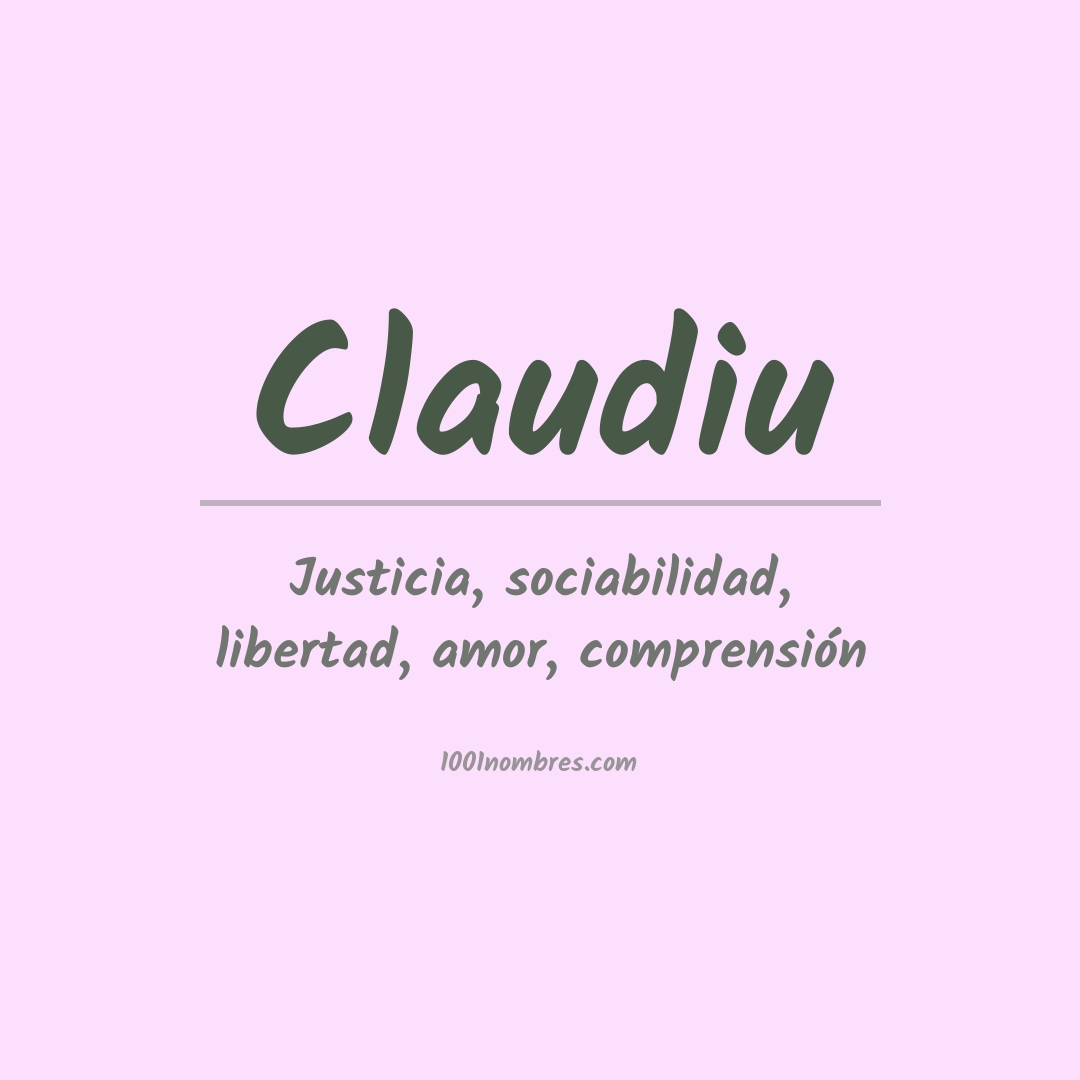 Significado del nombre Claudiu