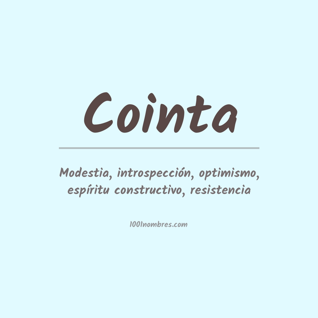 Significado del nombre Cointa