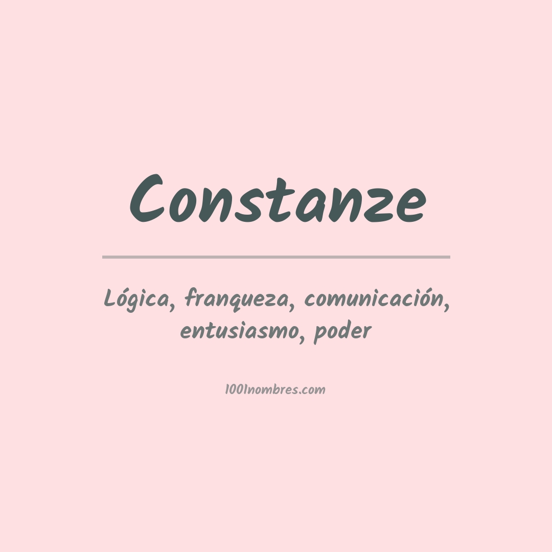 Significado del nombre Constanze