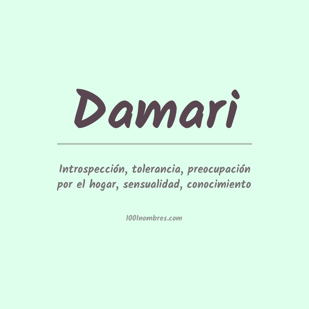 Significado del nombre Damari