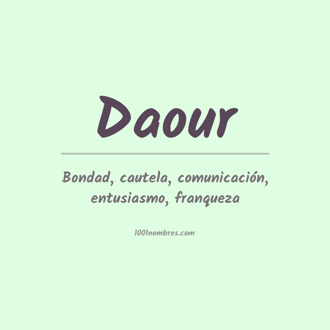 Significado del nombre Daour