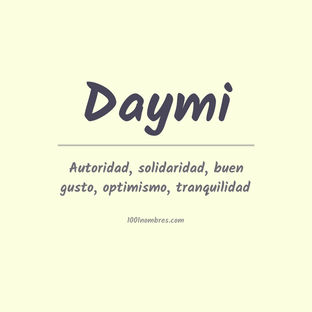 Significado del nombre Daymi