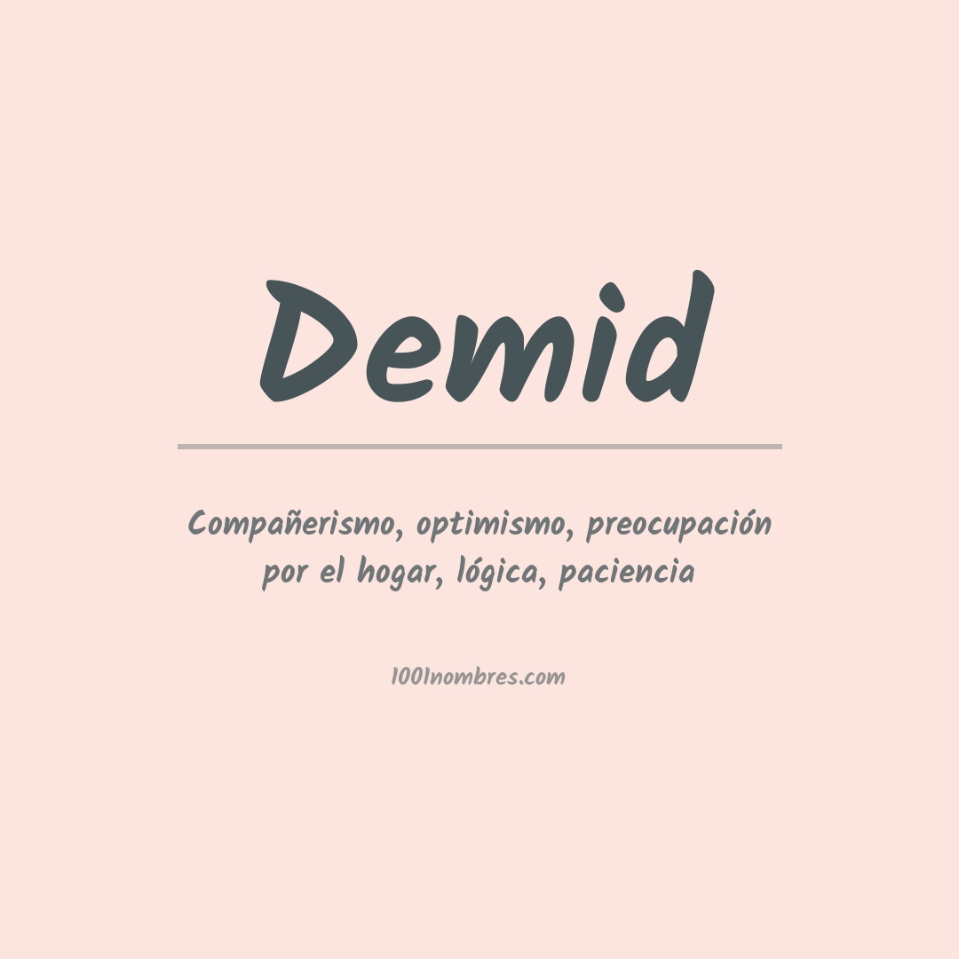 Significado del nombre Demid