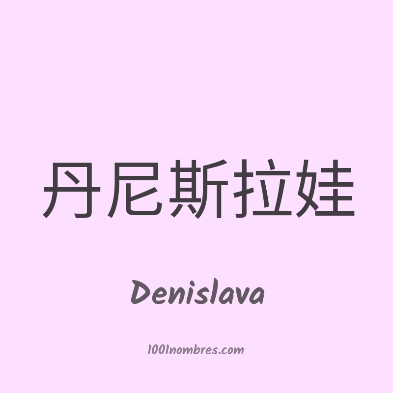 Significado del nombre Denislava