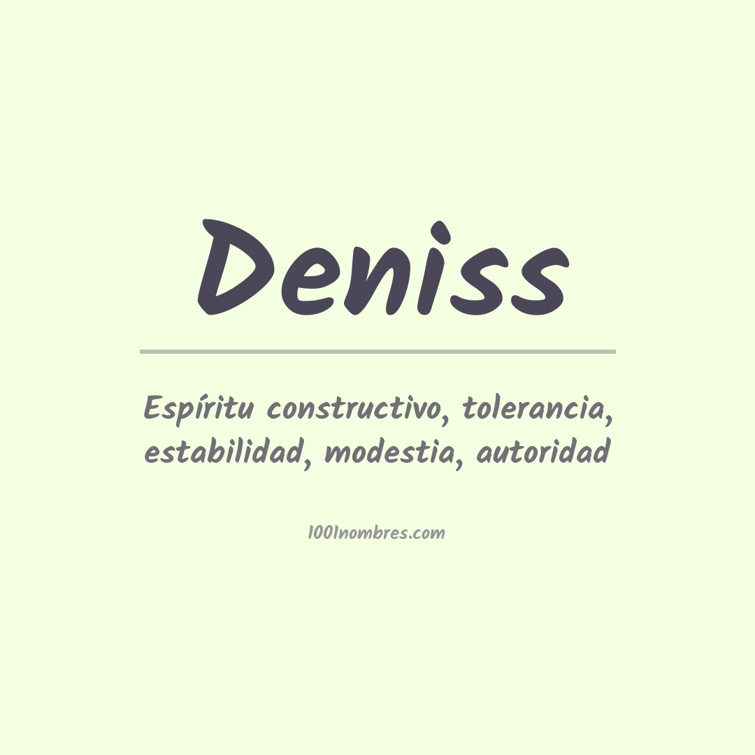 Significado del nombre Deniss