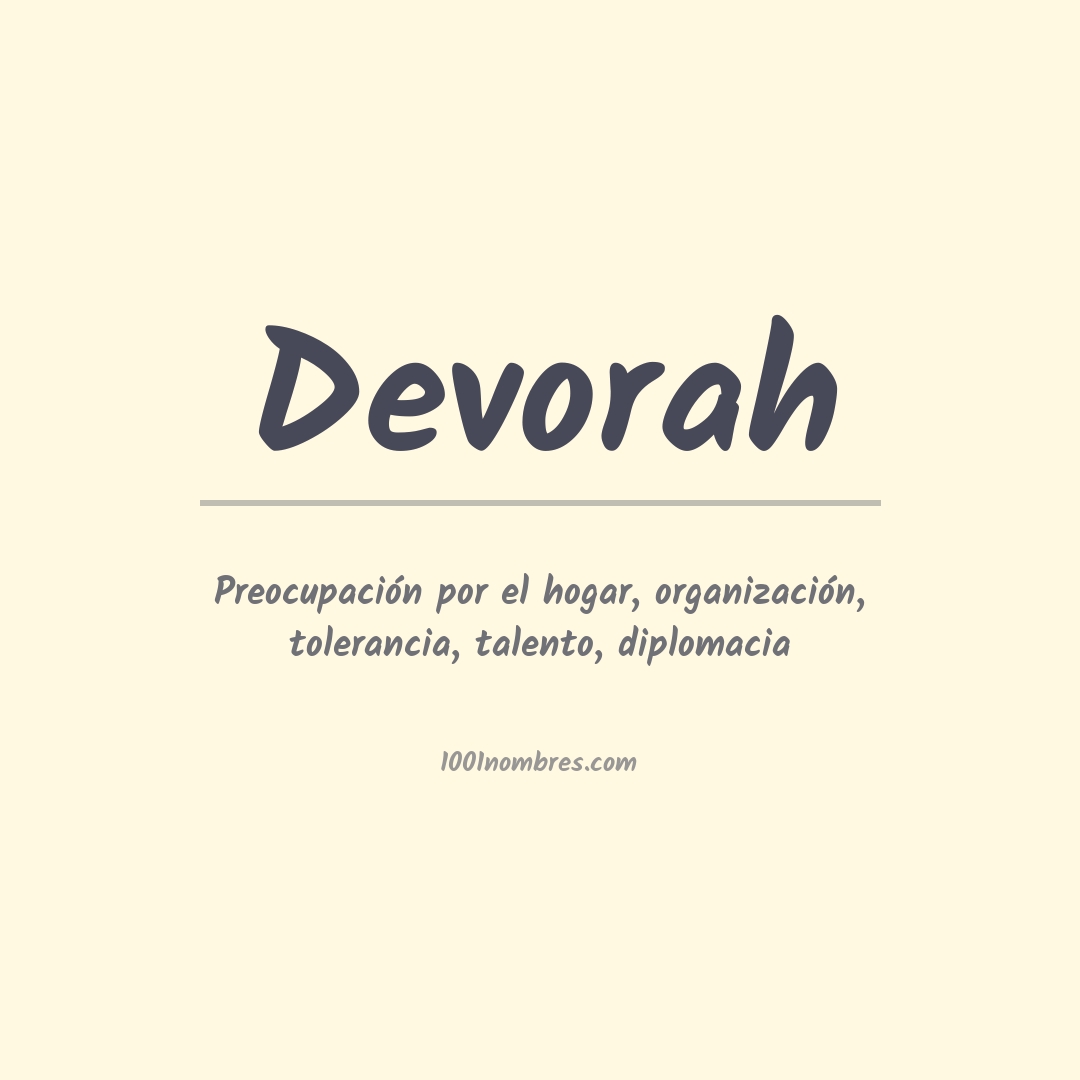 Significado del nombre Devorah