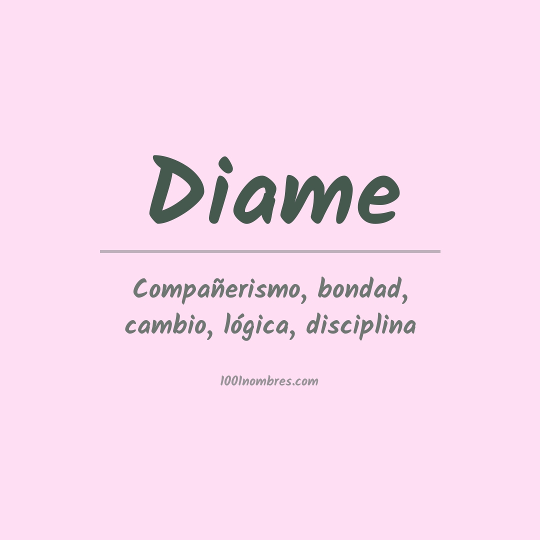 Significado del nombre Diame