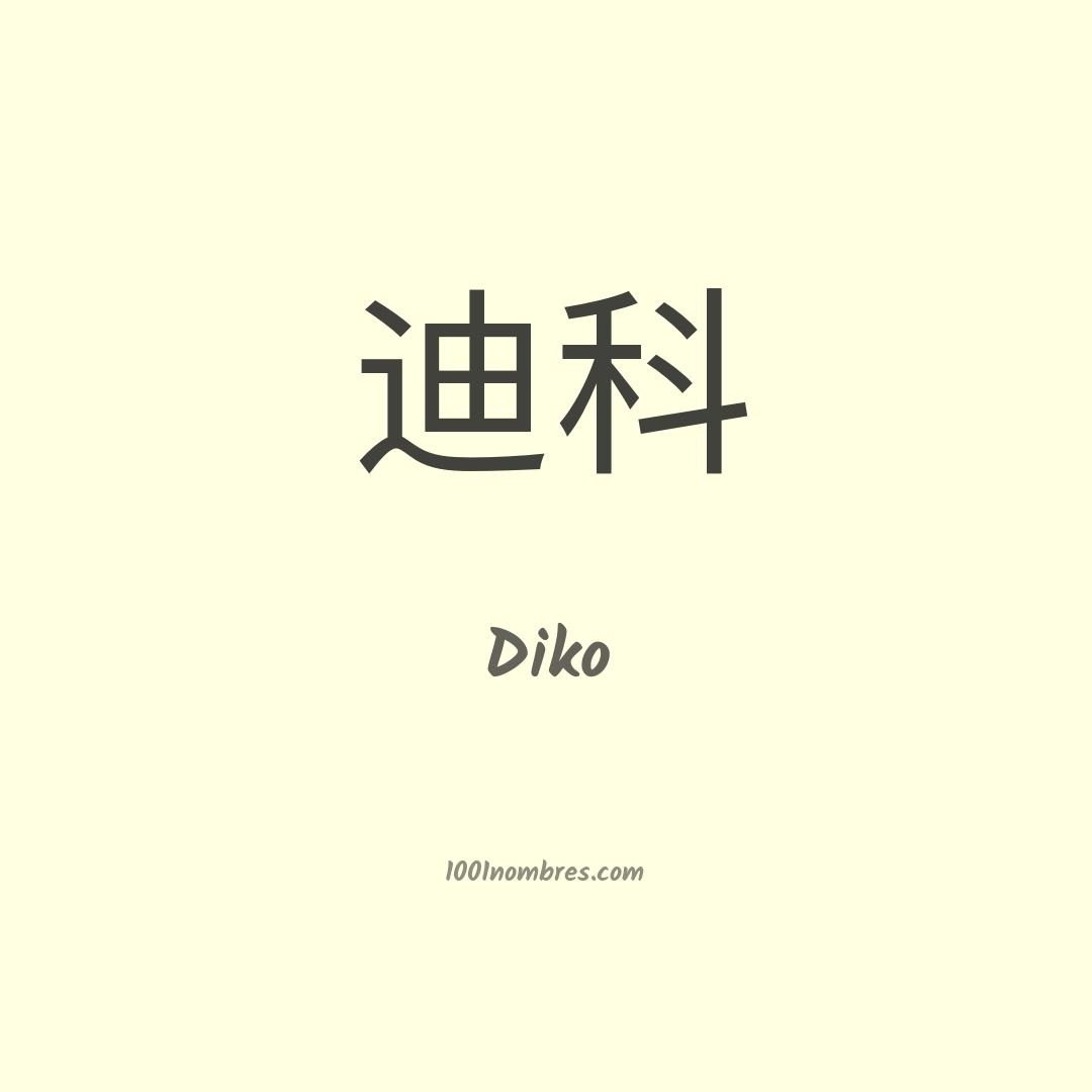 Significado del nombre Diko