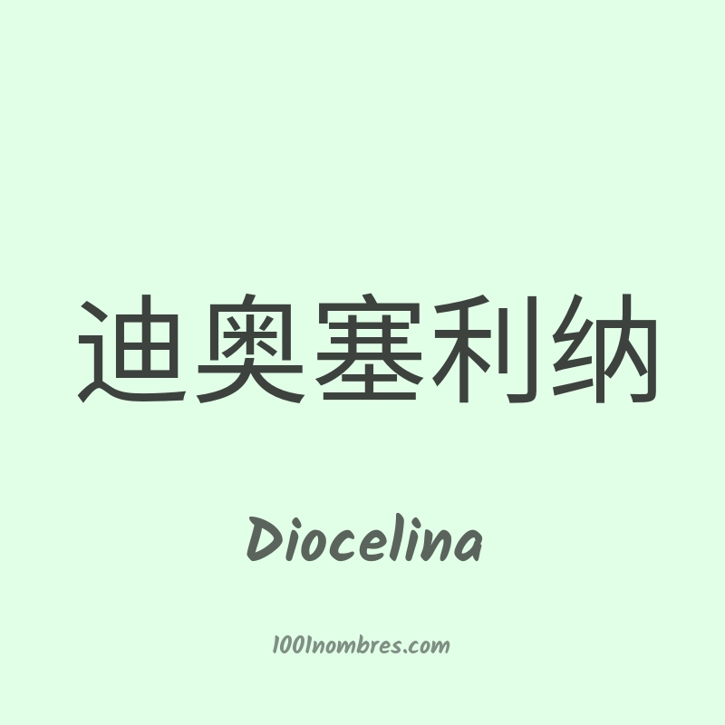 Significado del nombre Diocelina